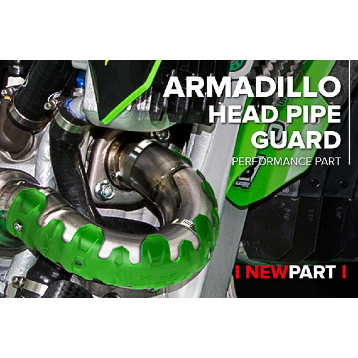 New Armadillo Head Pipe Guard for 4-Strokes - Polisport