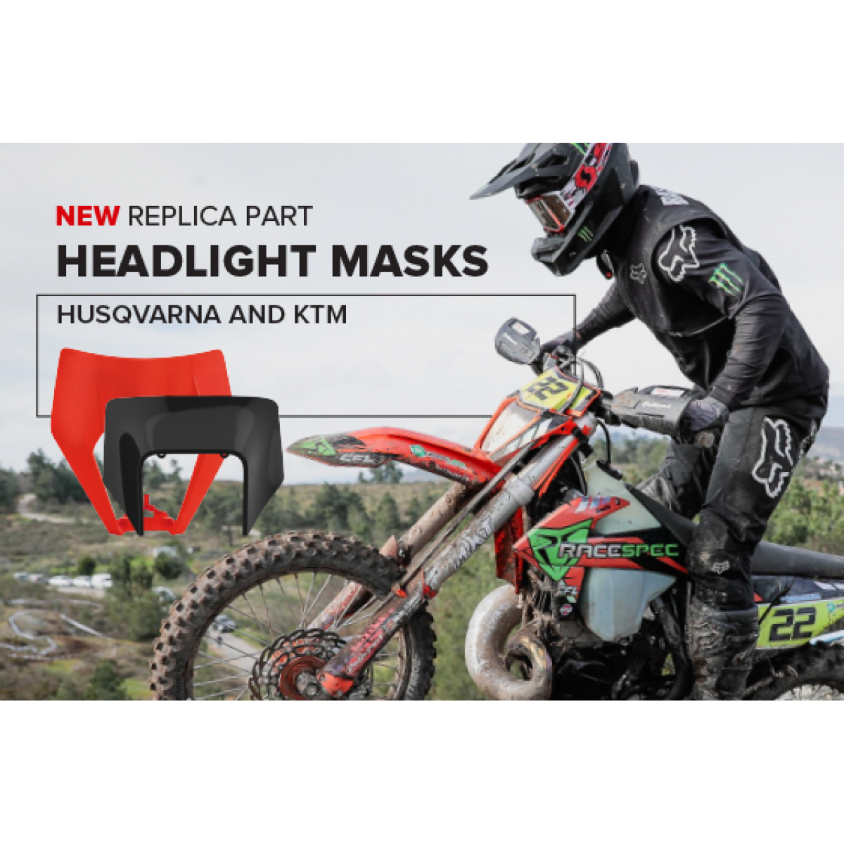 New Headlight Masks Husqvarna And KTM 2020 - Polisport